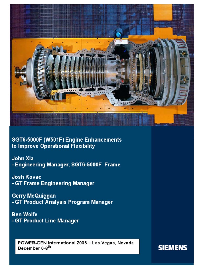 W501F Engine Enhancements to Improve Operation.pdf | Gas Turbine | Engines