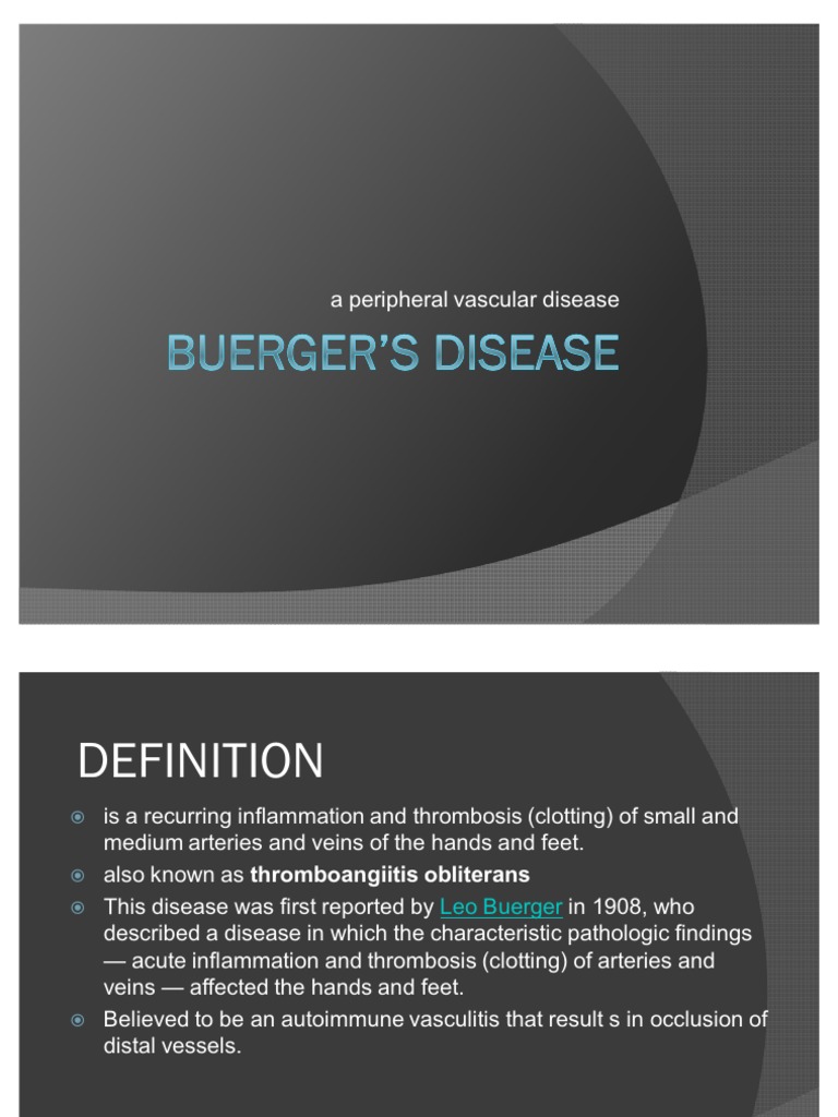 BUERGER’S DISEASE(03 ver) | Ischemia | Blood Vessel