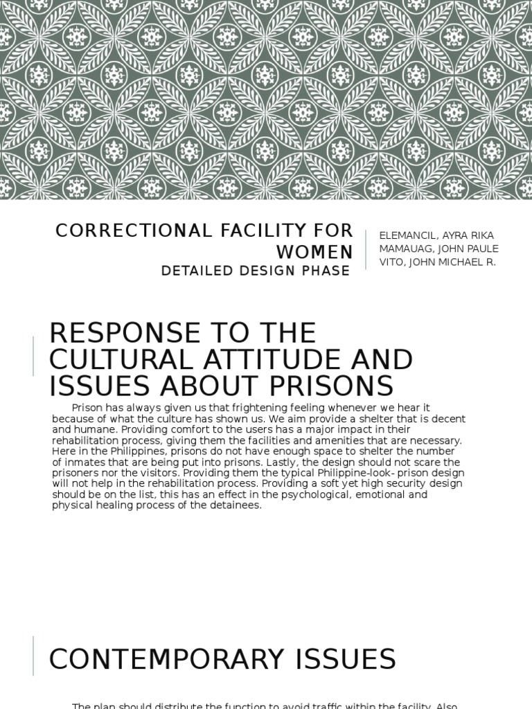 Women's Correctional Facility Design | PDF | Rehabilitation (Penology ...