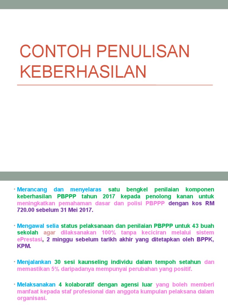 Contoh Keberhasilan | PDF