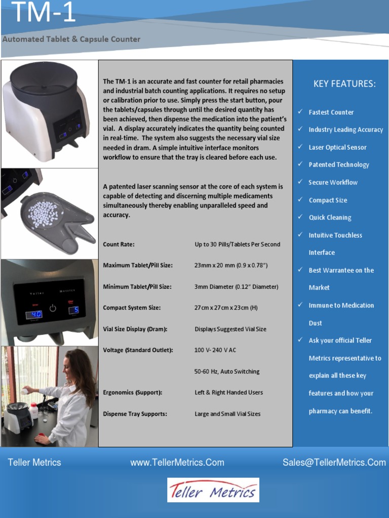 Accurate and Fast Automated Tablet & Capsule Counter for Pharmacies | PDF
