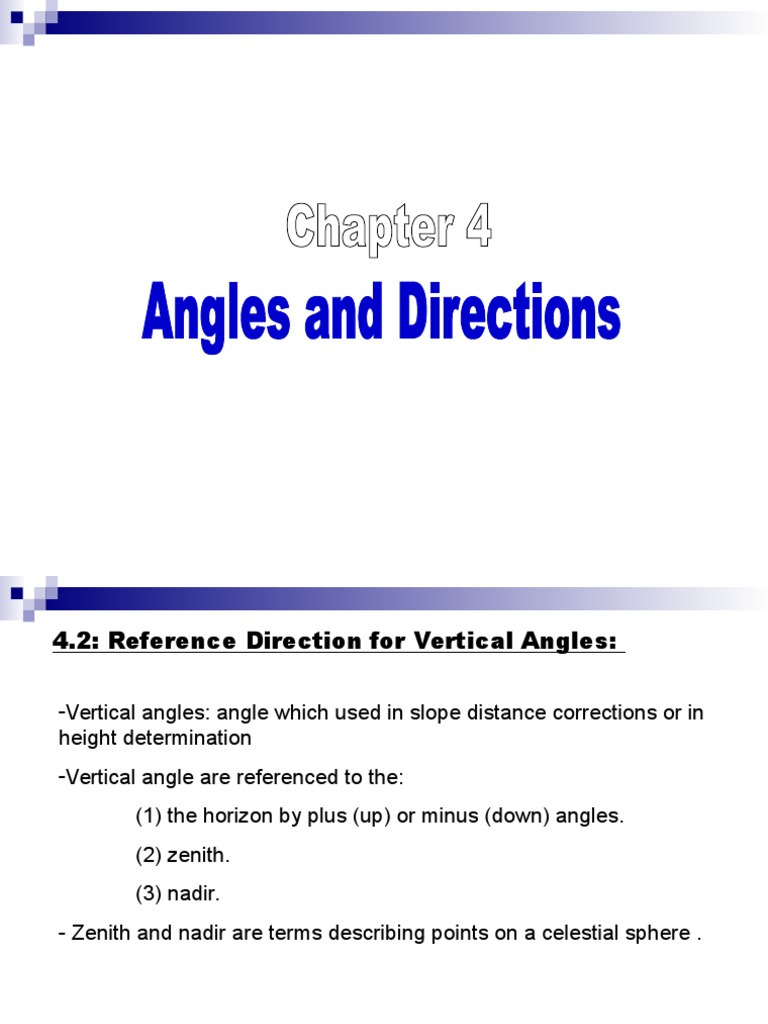 Angles and Directions | PDF | Angle | Azimuth