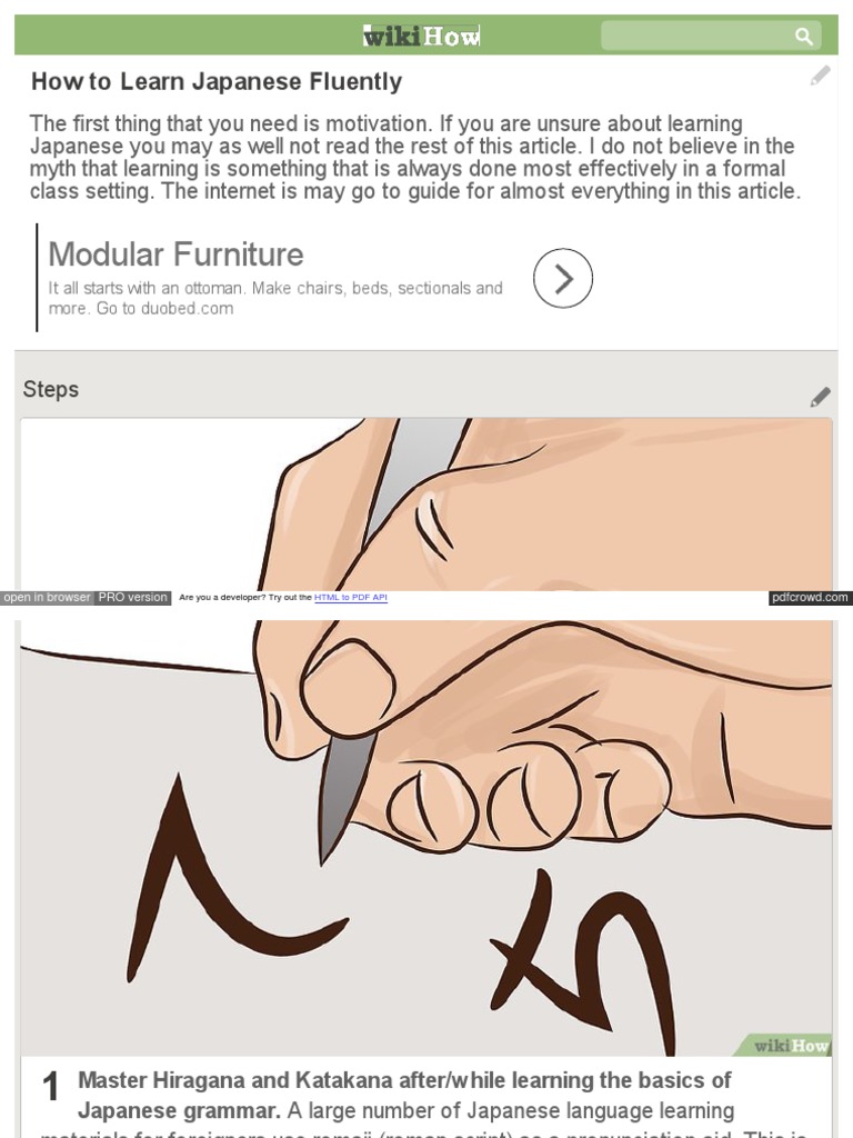 M Wikihow Com Learn Japanese Fluently | PDF | Japanese Writing System ...
