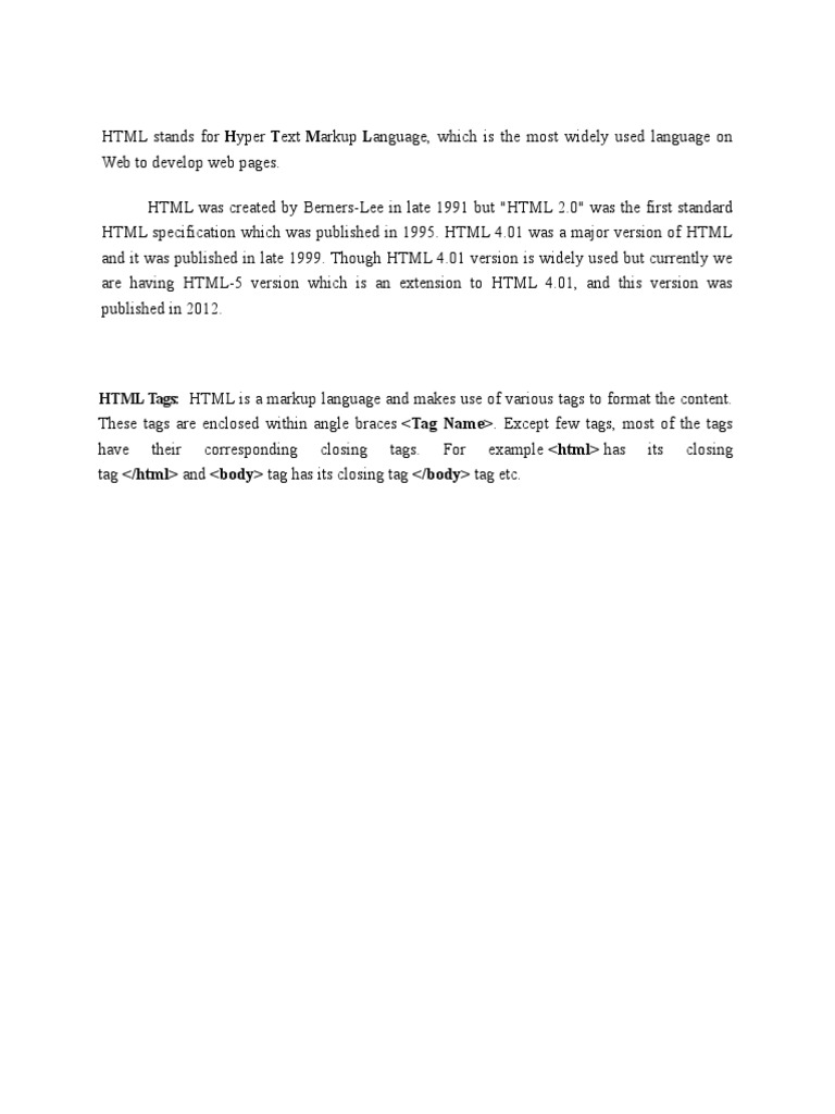 The Evolution of HTML: From its Creation to the Modern Standard of ...