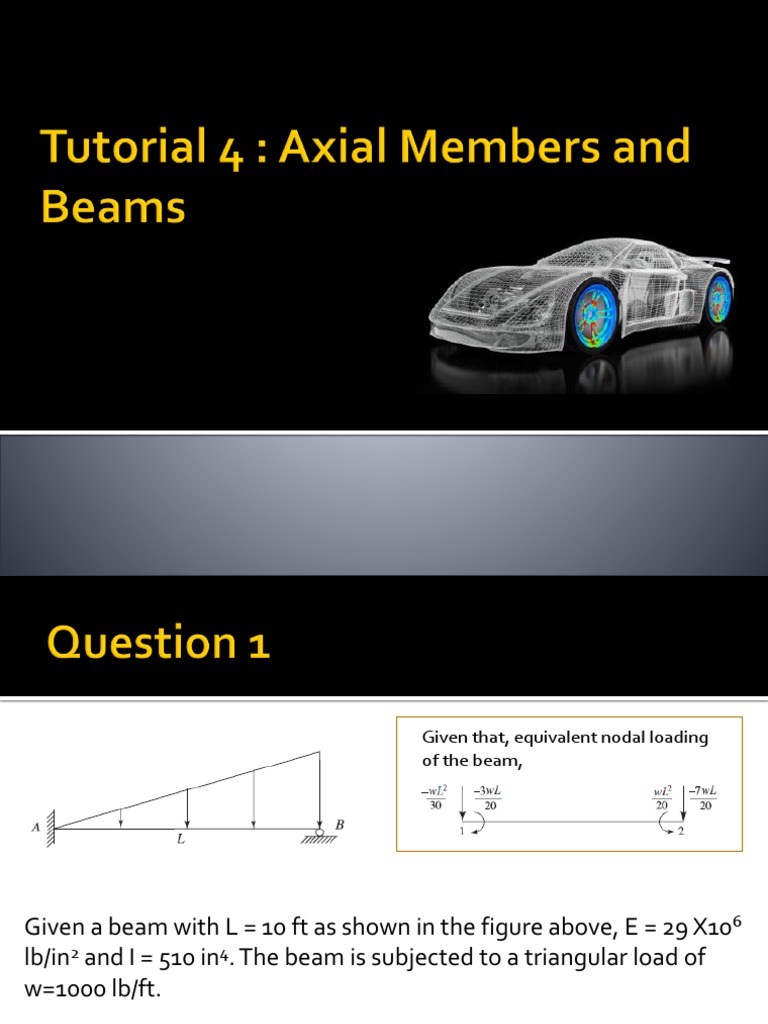 Tutorial 4 FEA v1 | PDF | Finite Element Method | Matrix (Mathematics)