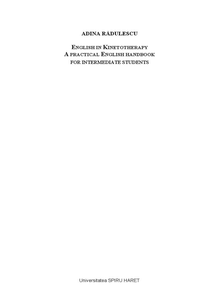 English in Kinetotherapy PDF | PDF | Vertebral Column | Vertebra