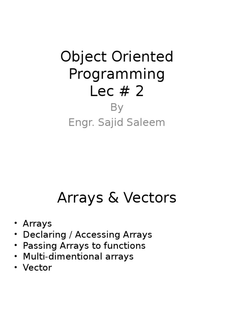 02 Arrays | PDF | Array Data Type | Array Data Structure 02 Arrays | PDF | Array Data Type | Array Data Structure