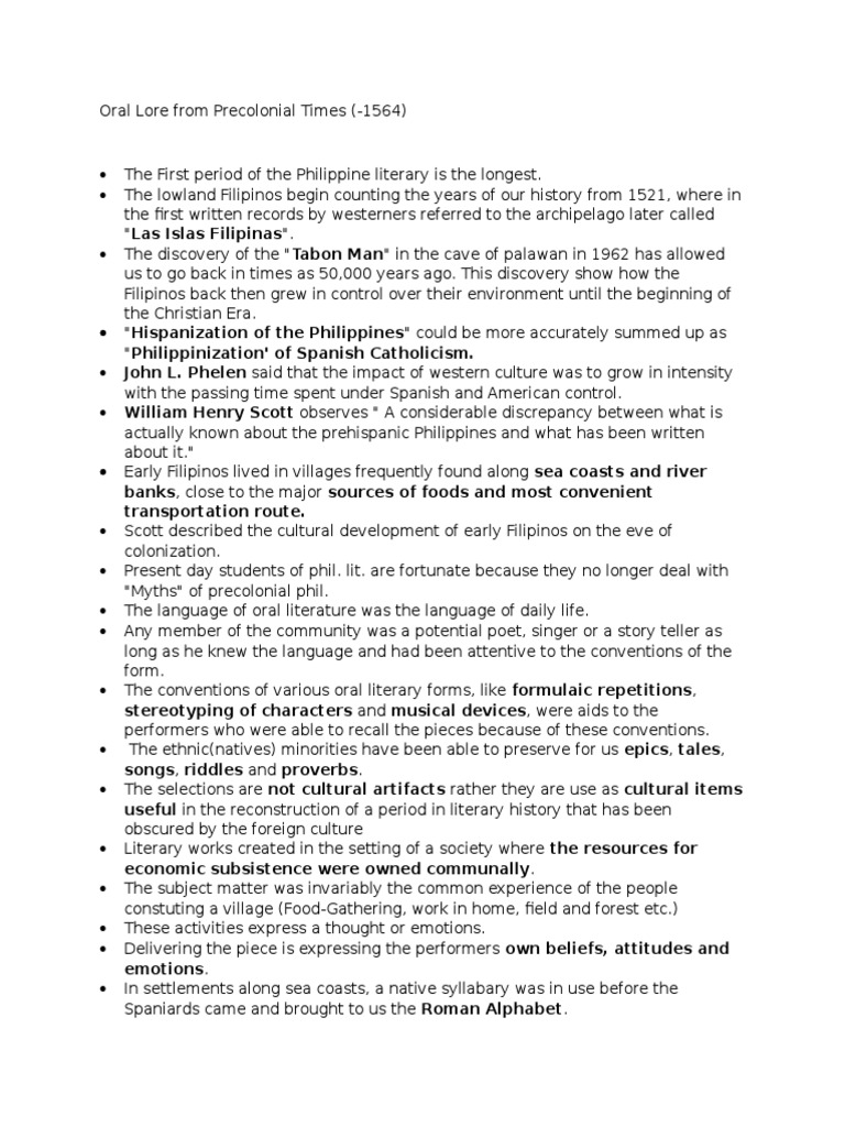 Notes_1.docx | Philippines | Epic Poetry