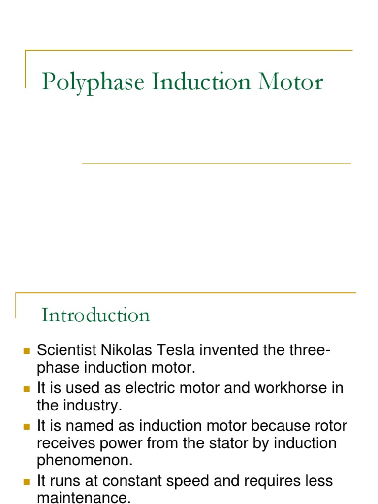 Polyphase Induction Motor | PDF | Electrodynamics | Physical Quantities