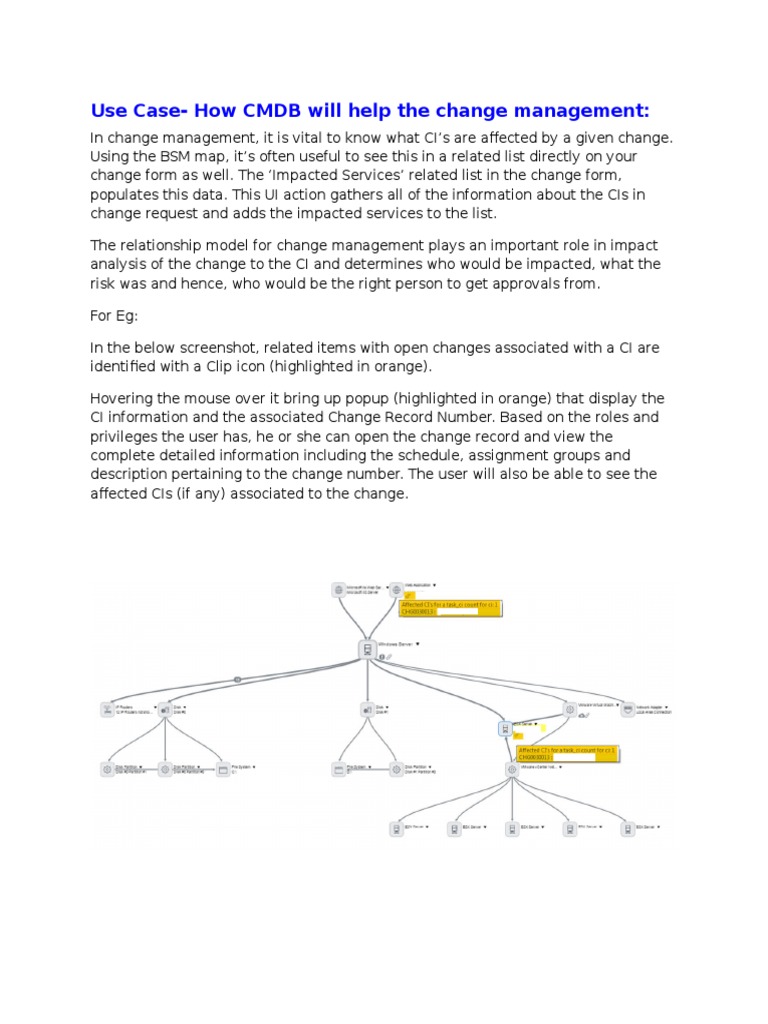 CMDB Benefits for Change Management | PDF | Information Technology ...