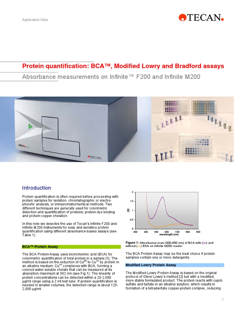 200-Protein quantification BCA™, Modified Lowry and Bradford assays | Analytical Chemistry ...
