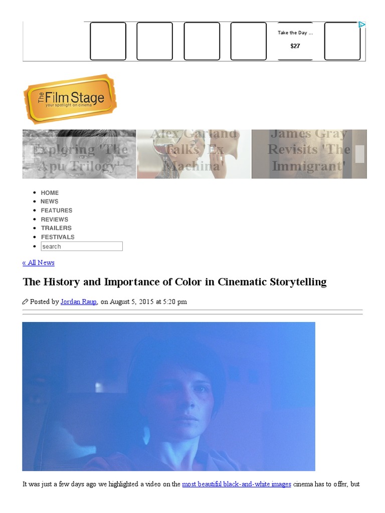 The History and Importance of Color in Cinematic Storytelling | PDF ...