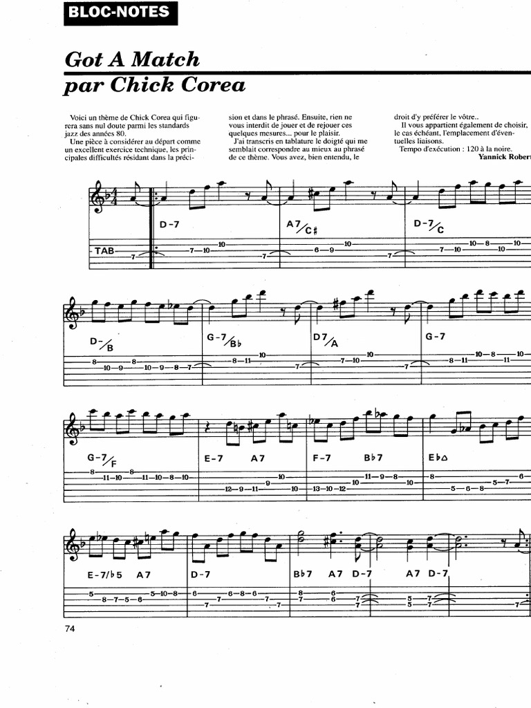 Got A Match - Chick Corea PDF | PDF