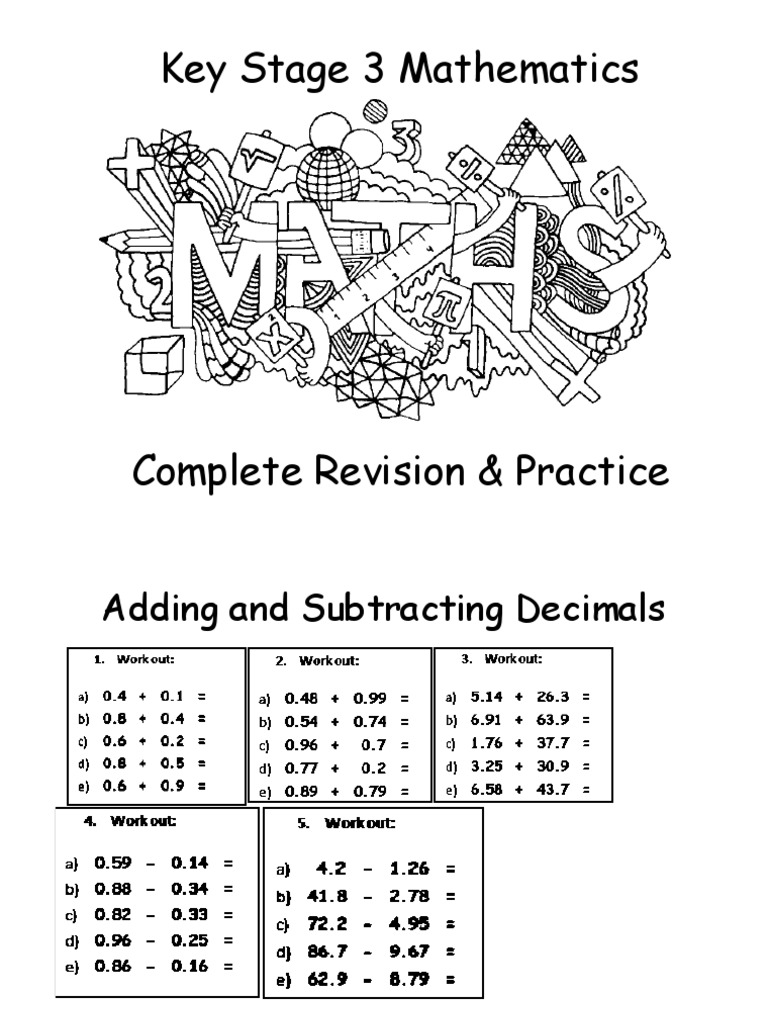 KS3 Maths Complete Revision Practice Worksheets | PDF | Trigonometric ...