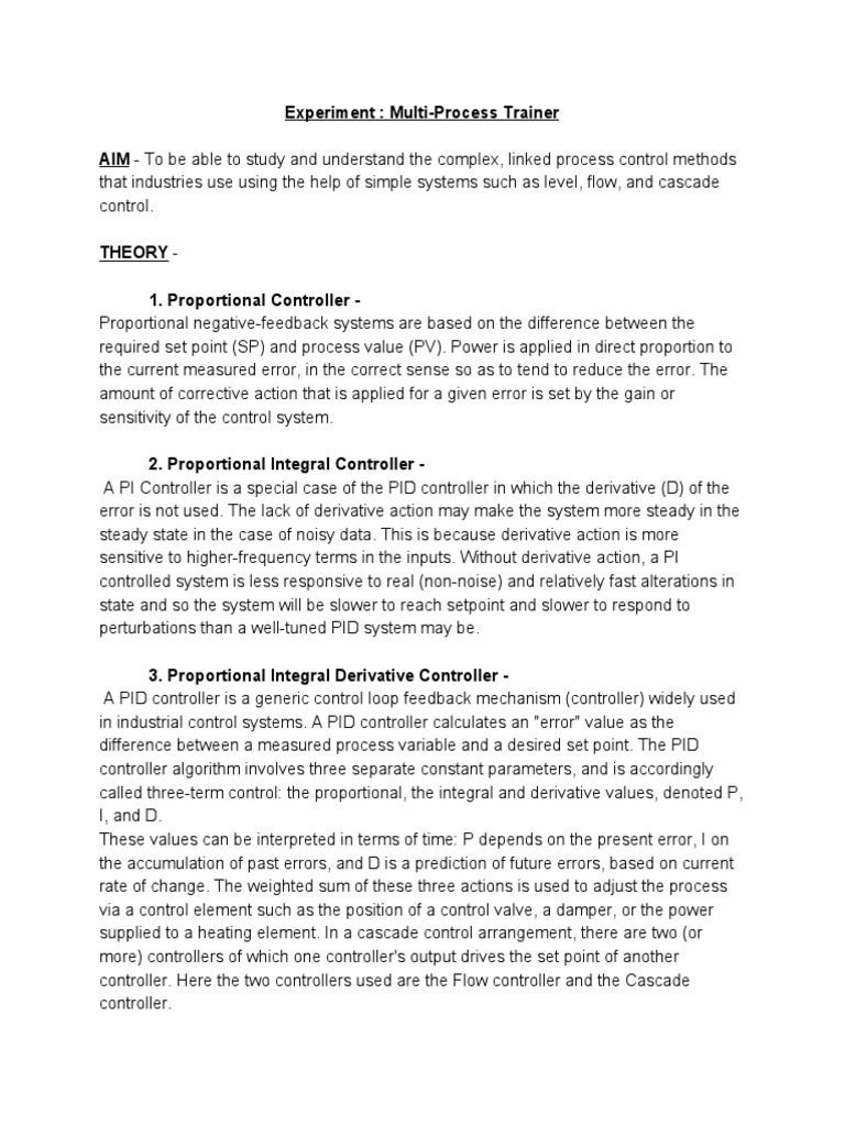 Understanding Linked Process Control Through Experimentation with Level ...