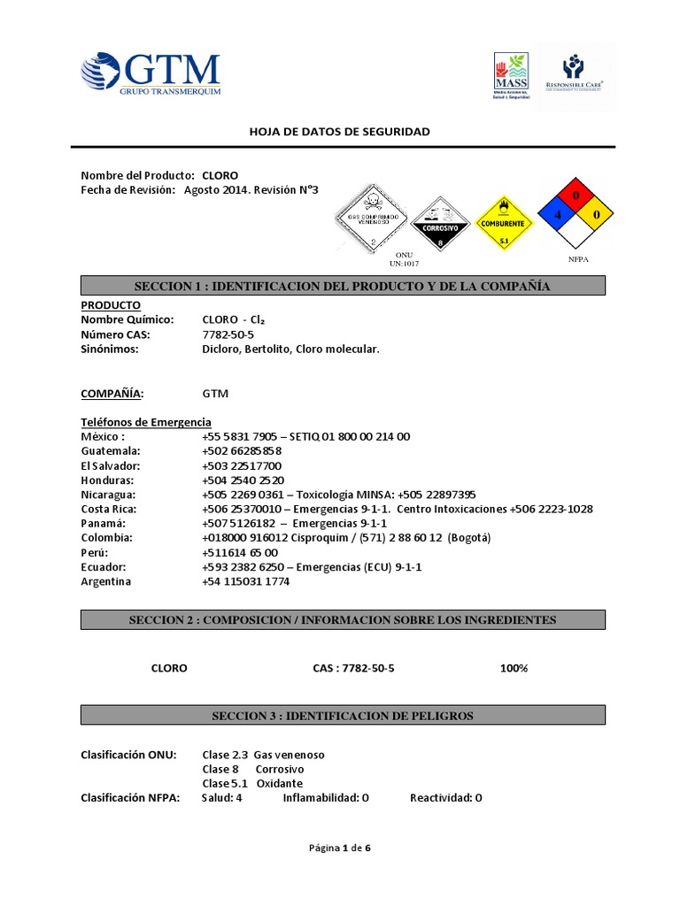 HOJA DE SEGURIDAD CLORO GAS.pdf