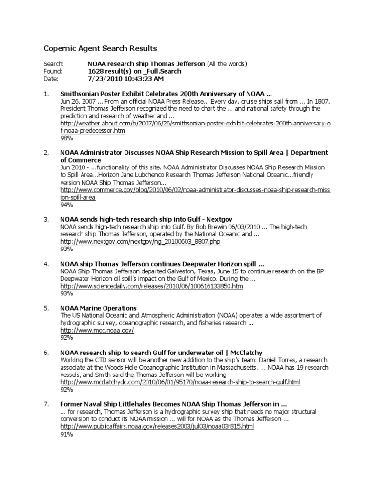 NOAA Research Ship Thomas Jefferson | PDF | National Oceanic And ...