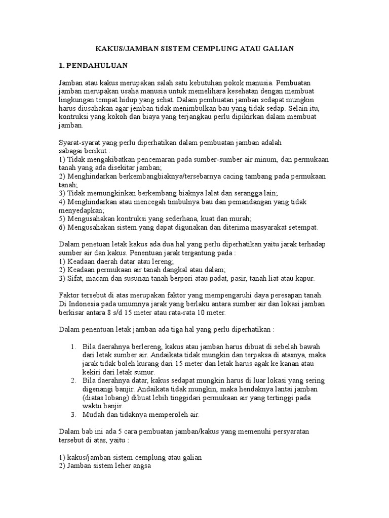 JAMBAN SISTEM LEHER ANGSA | PDF