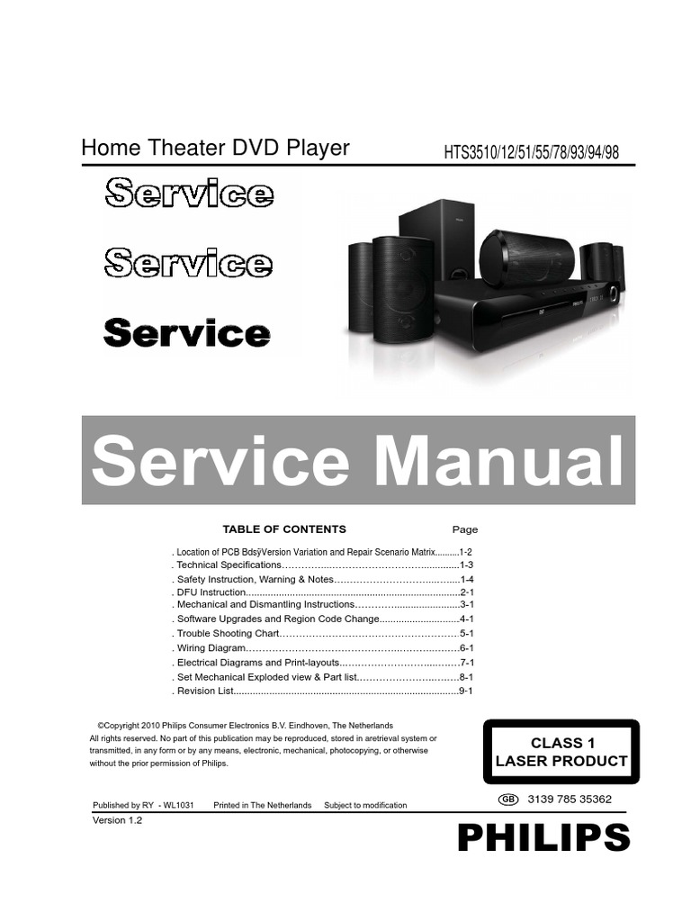 Philips HTS3510 PDF | PDF | Loudspeaker | Electrostatic Discharge