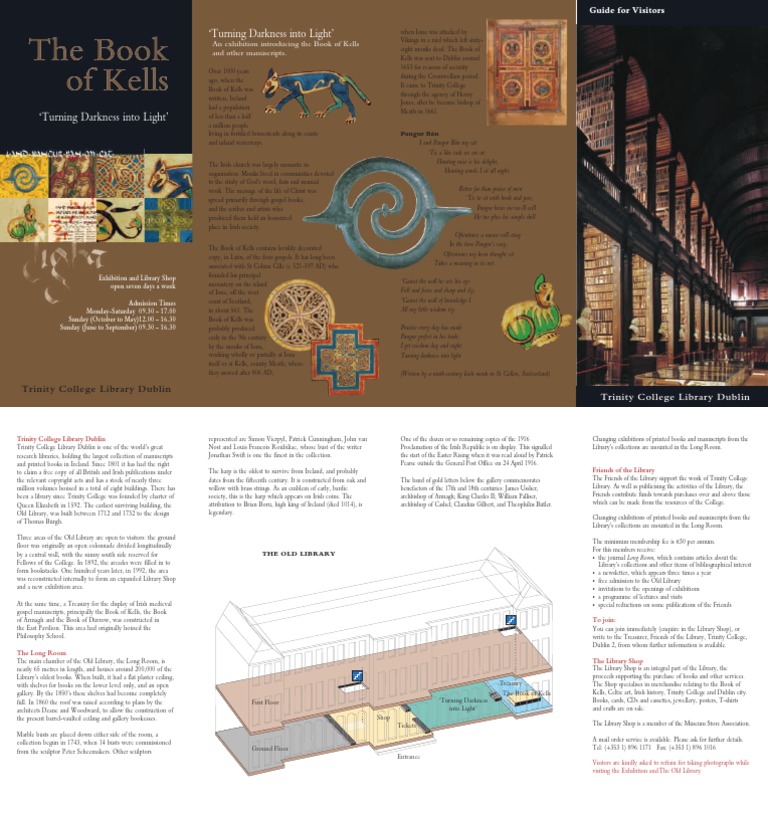 Book of Kells Brochure English | Download Free PDF | Dublin | Libraries