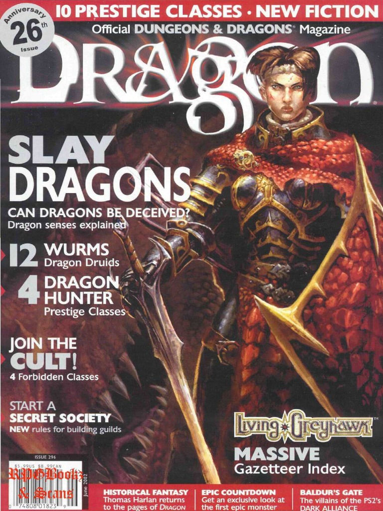 Dragon Magazine #296 | PDF | Dungeons & Dragons | Gary Gygax Games