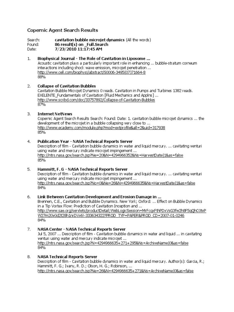 Cavitation Bubble Microjet Dynamics | PDF | Ultrasound | Fluid Mechanics