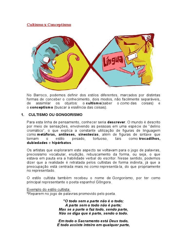 Cultismo X Conceptismo | PDF | Argumento | Lógica