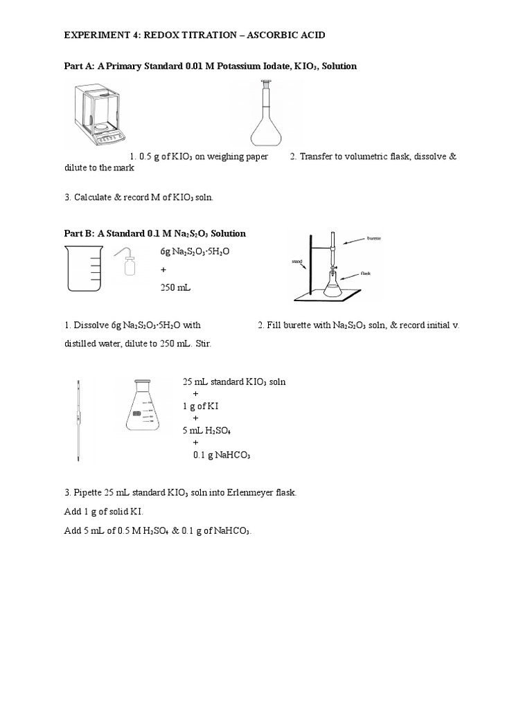 Pre Lab | PDF | Titration | Chemistry
