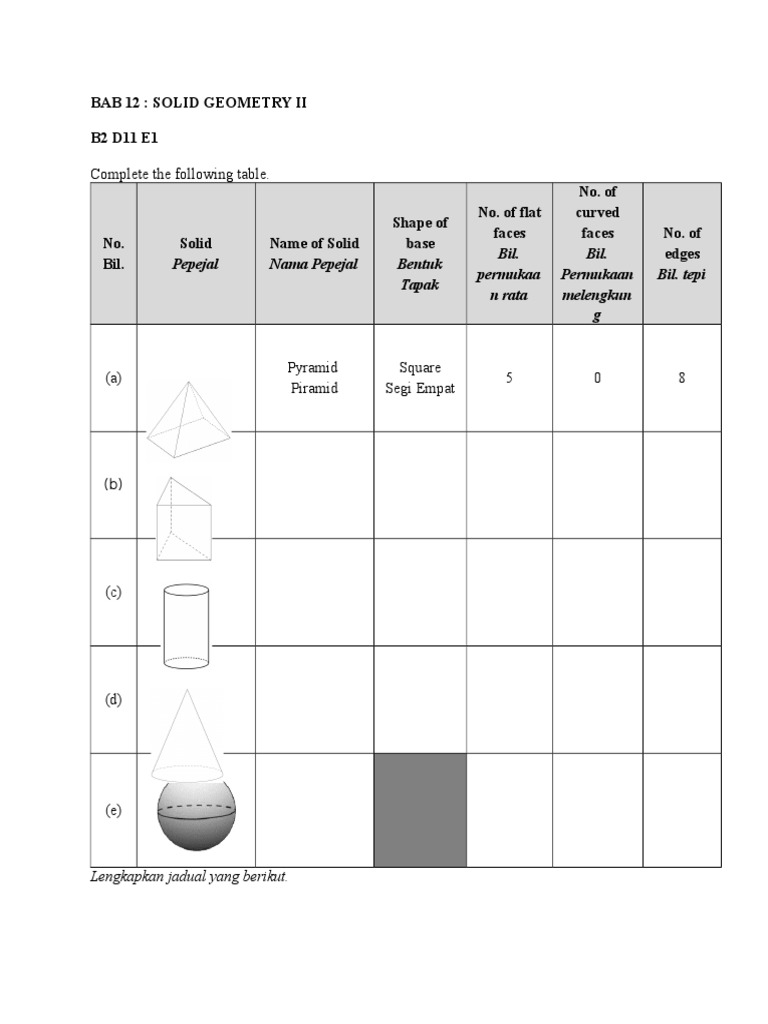 Solid Geometry: Surface Area Formulas | PDF