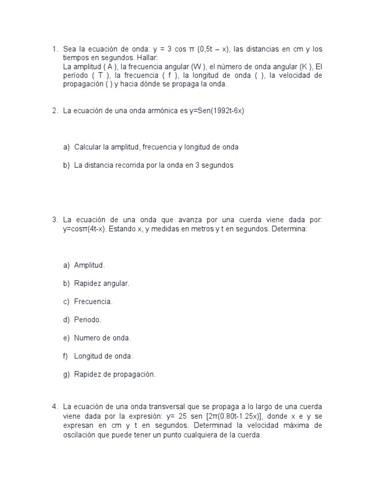 Taller Ondas 11 | PDF | Olas | Frecuencia
