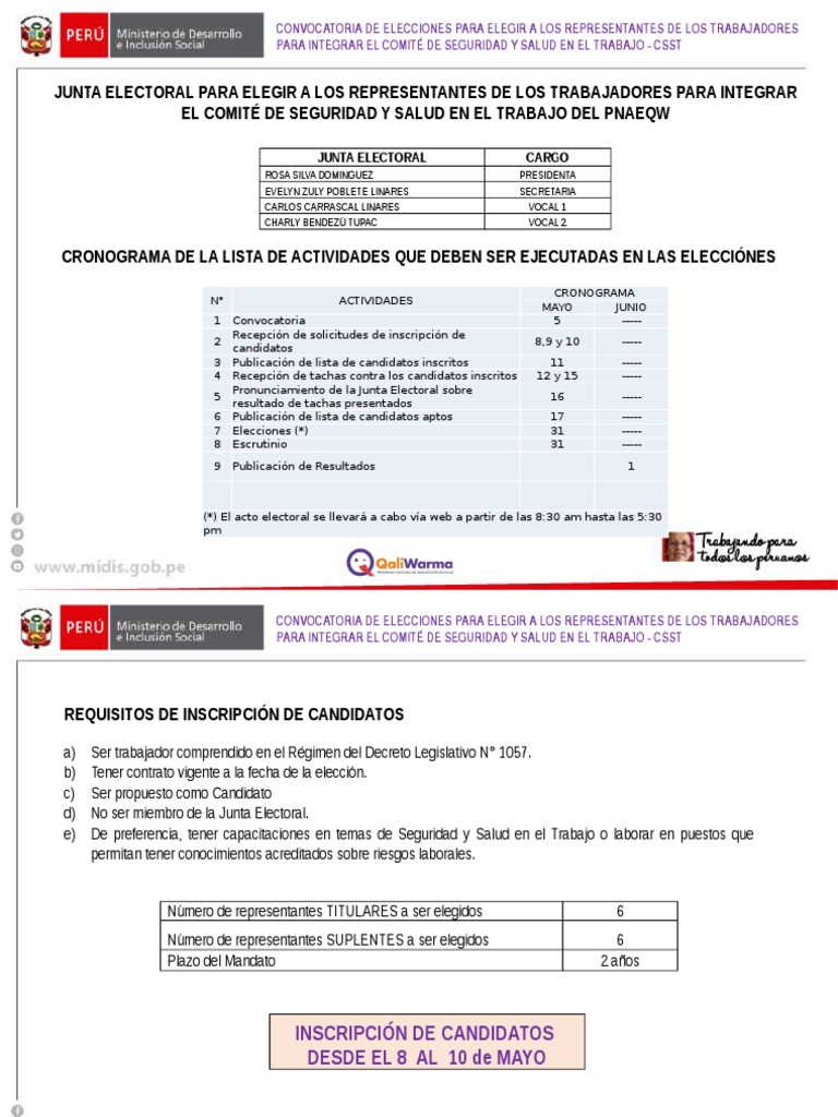 Convocatoria CSST | PDF | Elecciones | Eventos políticos