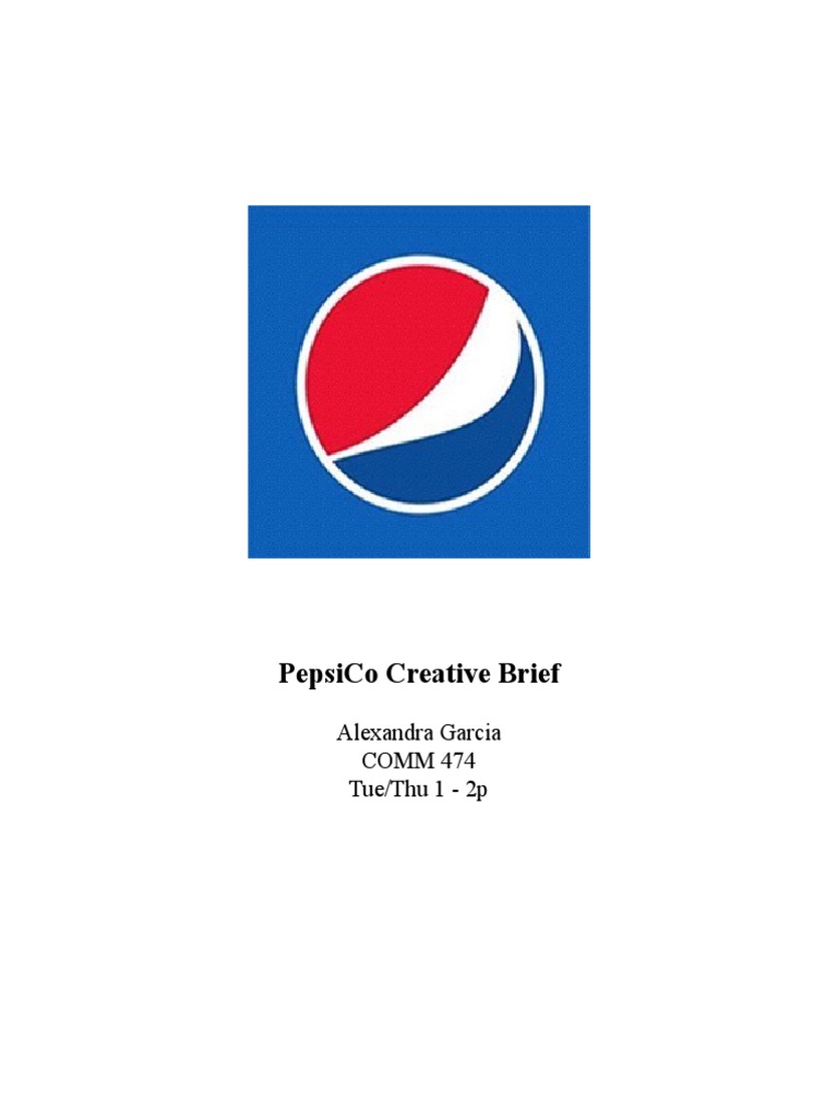 Alexandra Garcia - Pepsico Creative Brief - Prad | PDF | Pepsi Co ...
