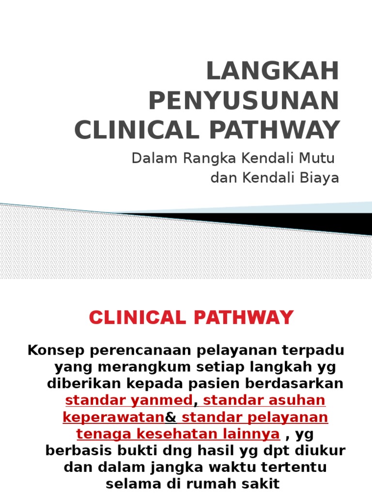 Langkah Penyusunan Clinical Pathway | PDF
