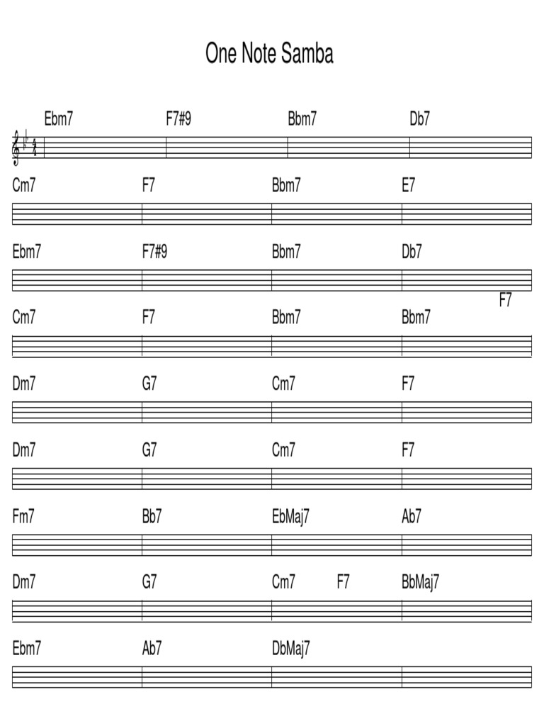 1 Note Samba Chords PDF | PDF