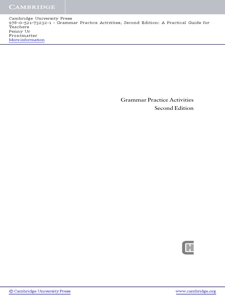 Grammar Practice Activities, Second Ed. Penny Ur PDF | PDF ...