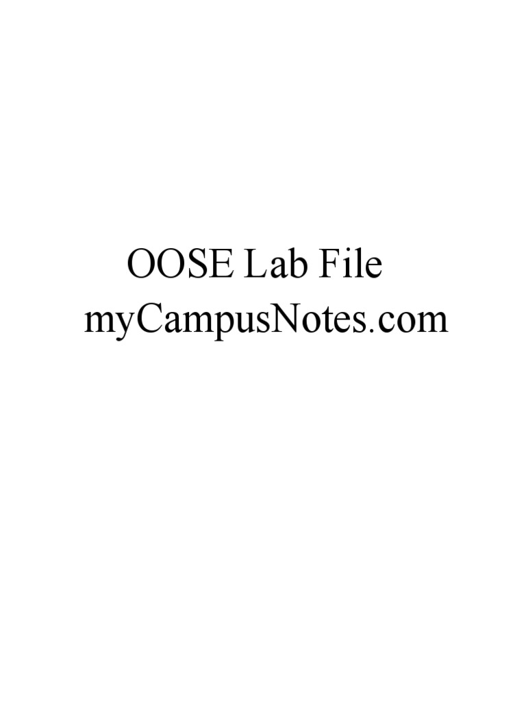 OOSE File | PDF | Use Case | Systems Engineering