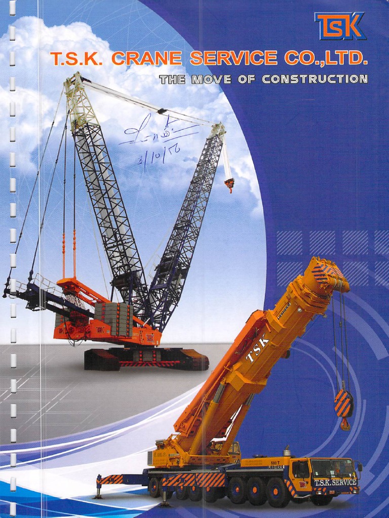 TSK Crane Service Catalouge | PDF | Crane (Machine) | Consumer Goods
