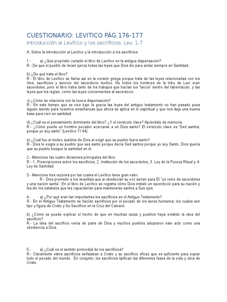 Levi Tico | PDF | Libro de levítico | Sacerdote