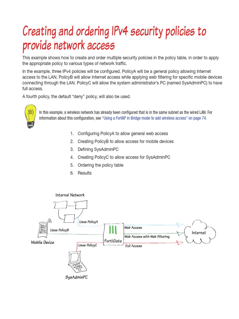 Configuring FortiGate Security Policies | PDF | Proxy Server | Computer ...