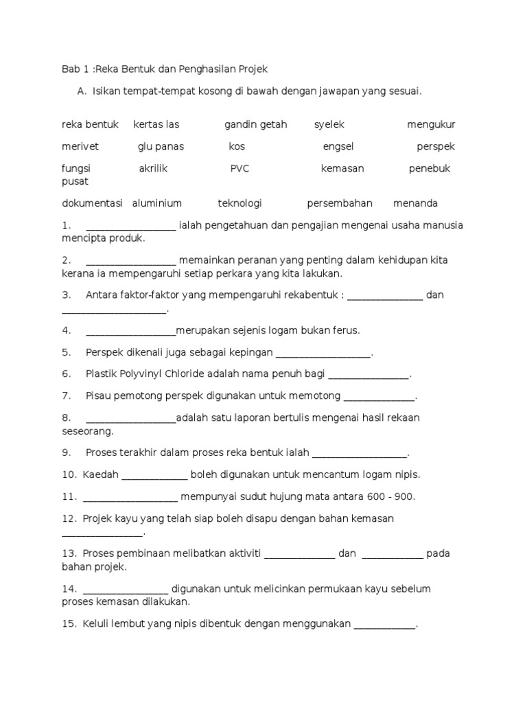 Latihan RBT Ting 2 | PDF