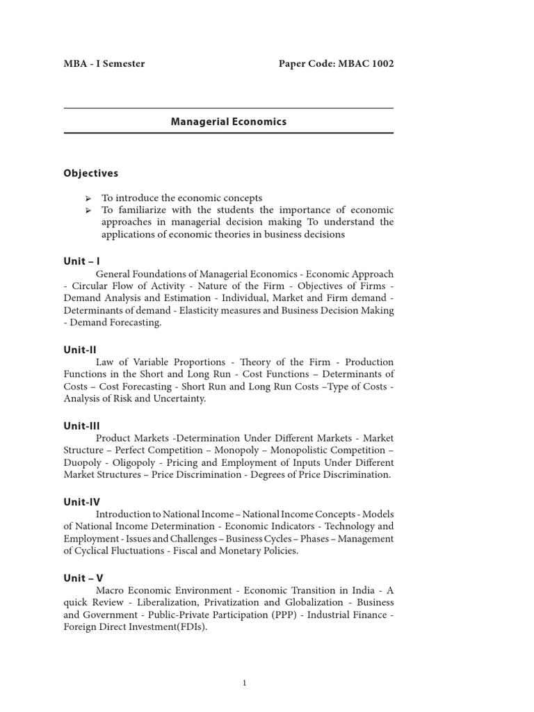 Managerial Economics PDF | PDF | Demand | Price Elasticity Of Demand