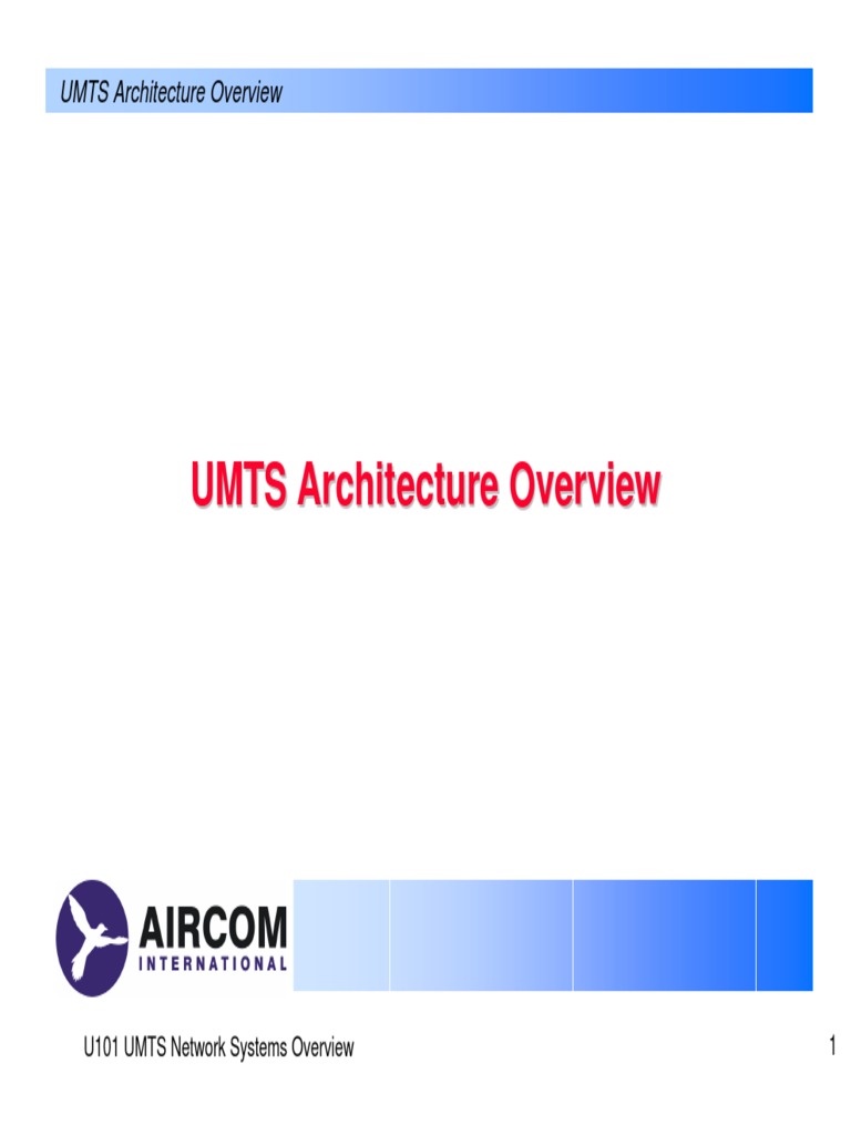 Umts Architecture Overview | PDF | Telecommunications Equipment | Wireless