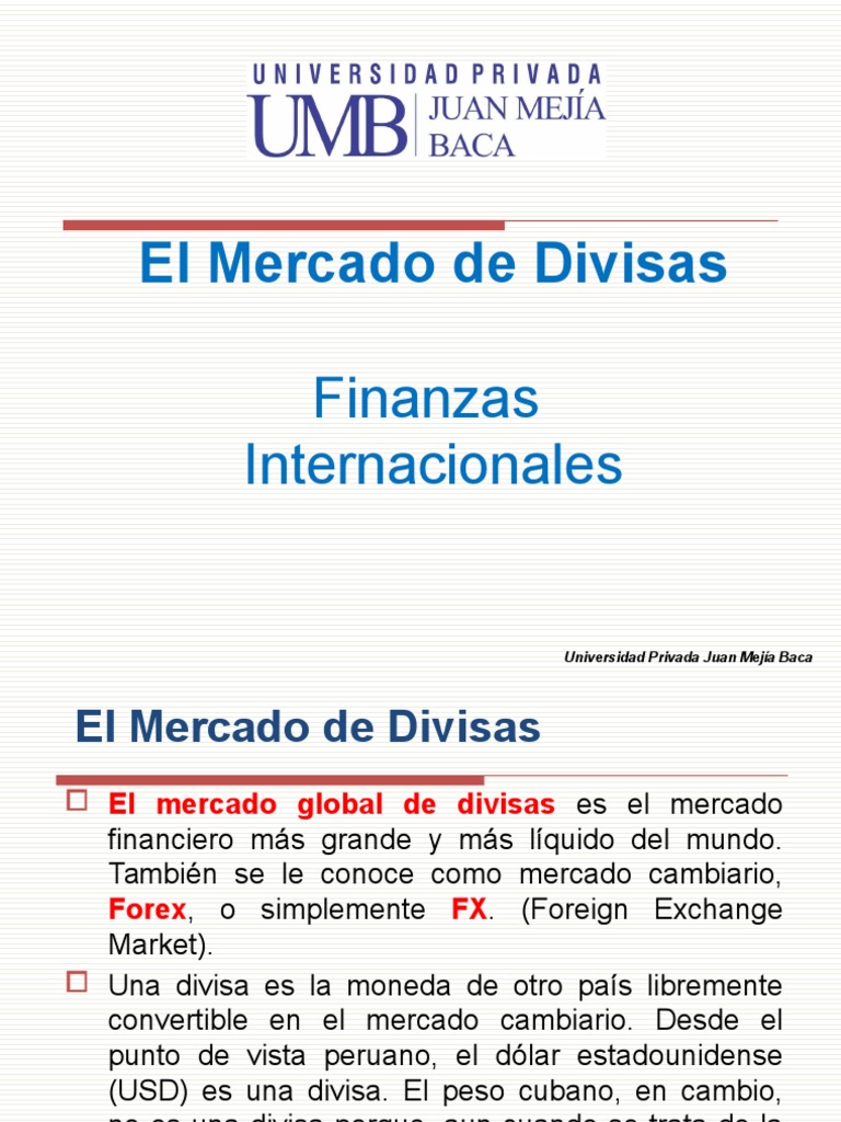 El Mercado de Divisas y su Funcionamiento | PDF | Mercado de divisas ...