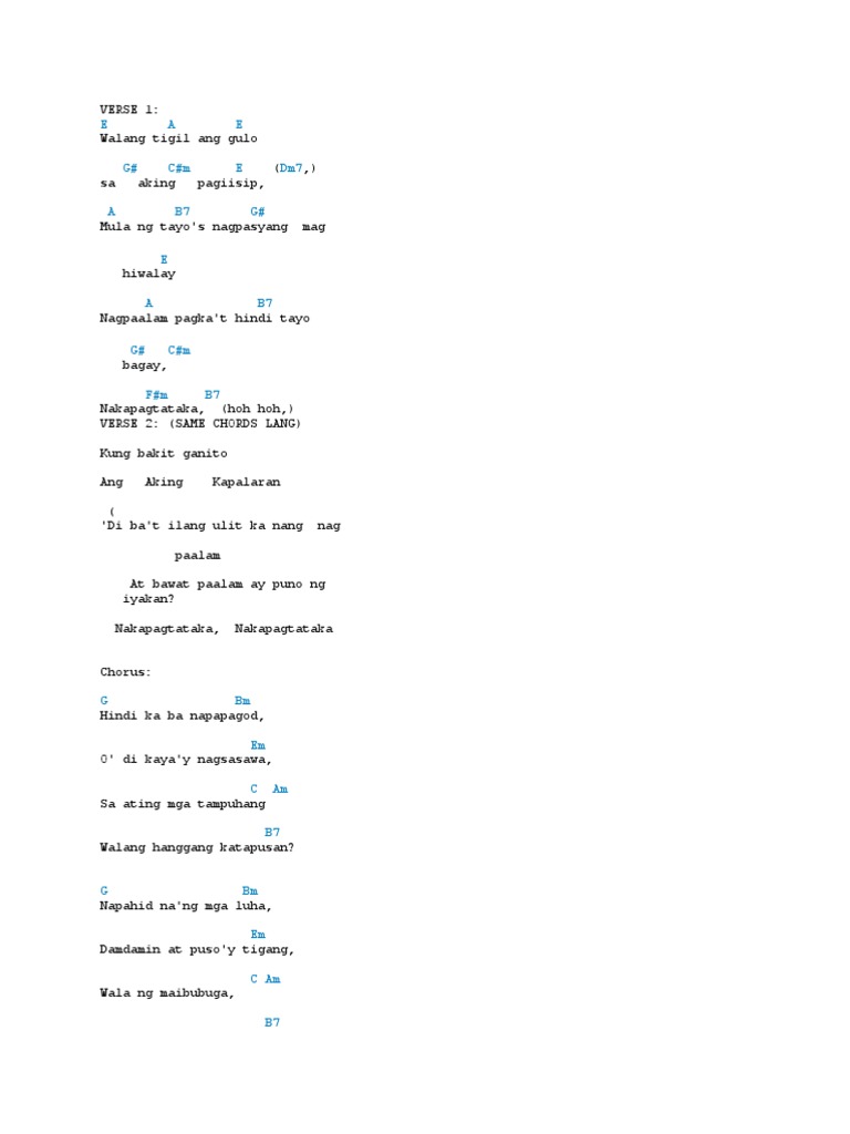 Nakapagtataka Chords | PDF