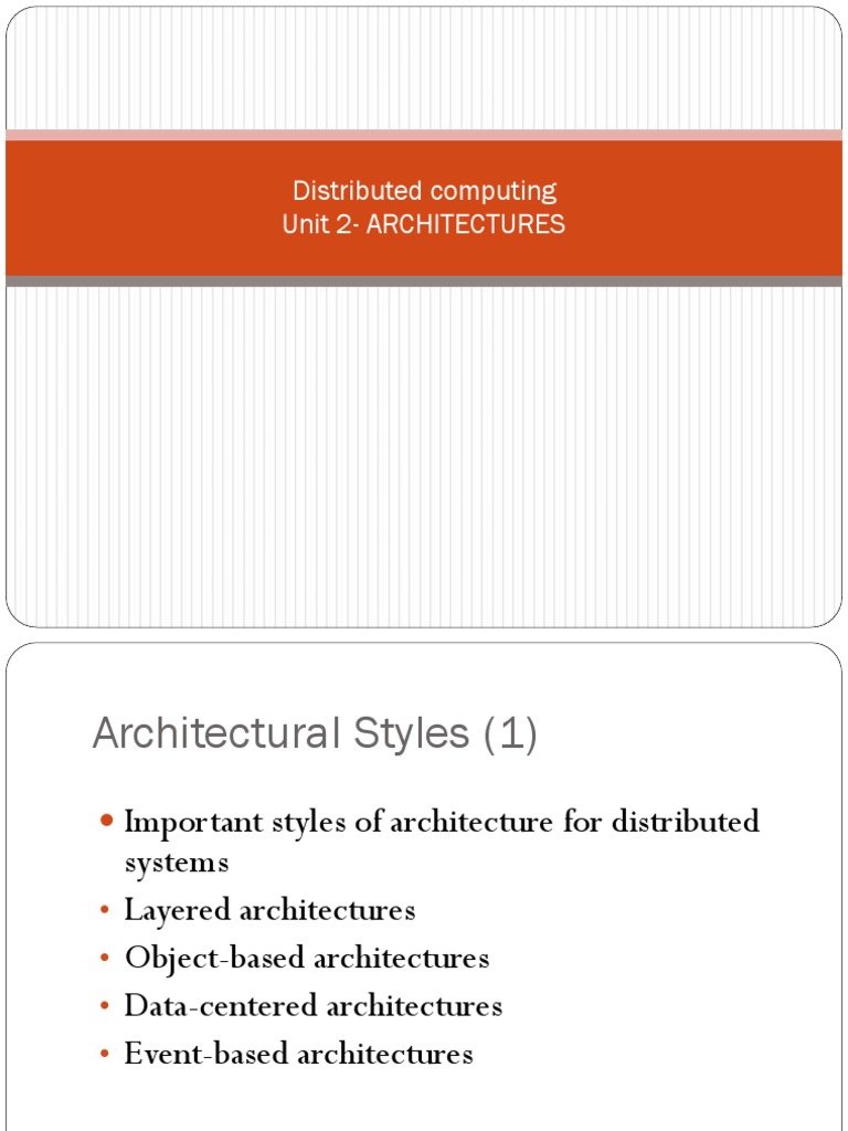 Distributed Computing Unit 2-Architectures | PDF