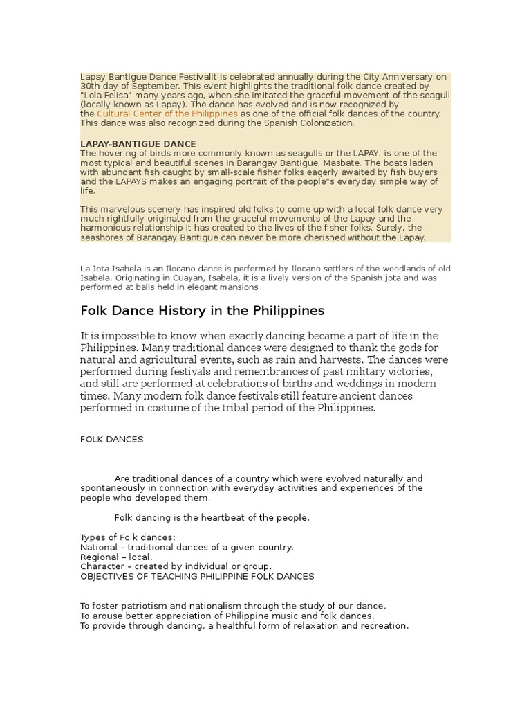 Lapay Bantigue | PDF | Dances | Foot