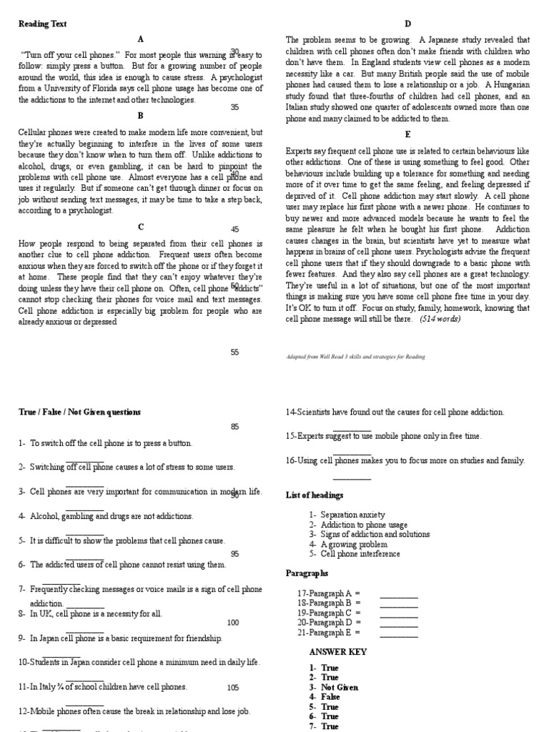 Cell Phone Addiction | PDF | Business