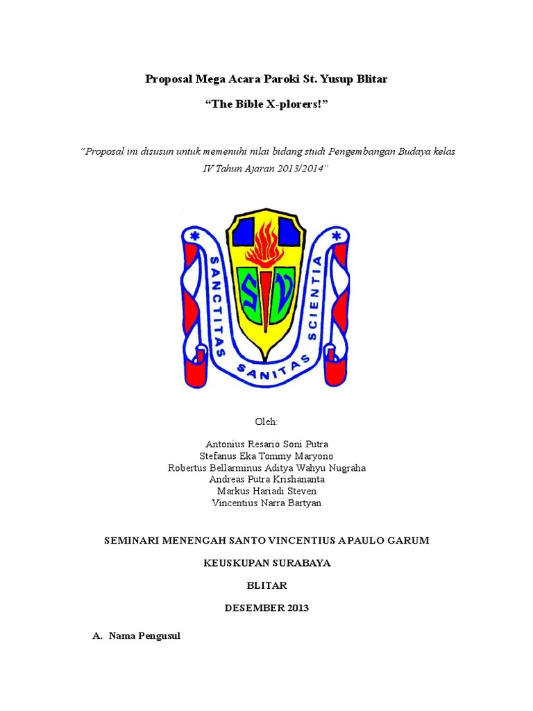 Proposal Mega Acara Paroki St. Yusup-Blitar | PDF