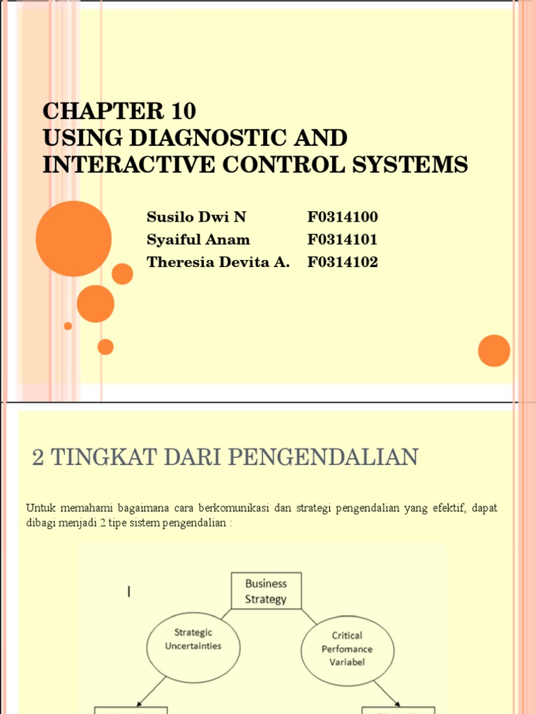 Chpter 10 USING DIAGNOSTIC AND INTERACTIVE CONTROL SYSTEMS | PDF
