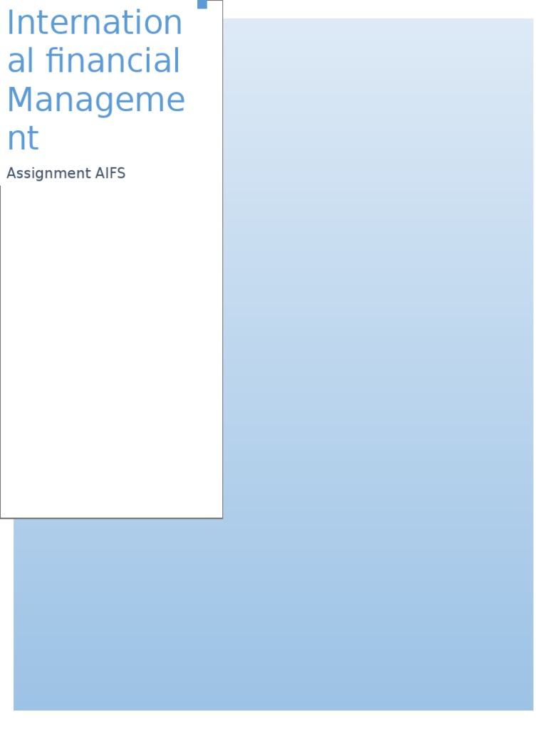 Aifs Assignment Ifm | PDF | Euro | Option (Finance)